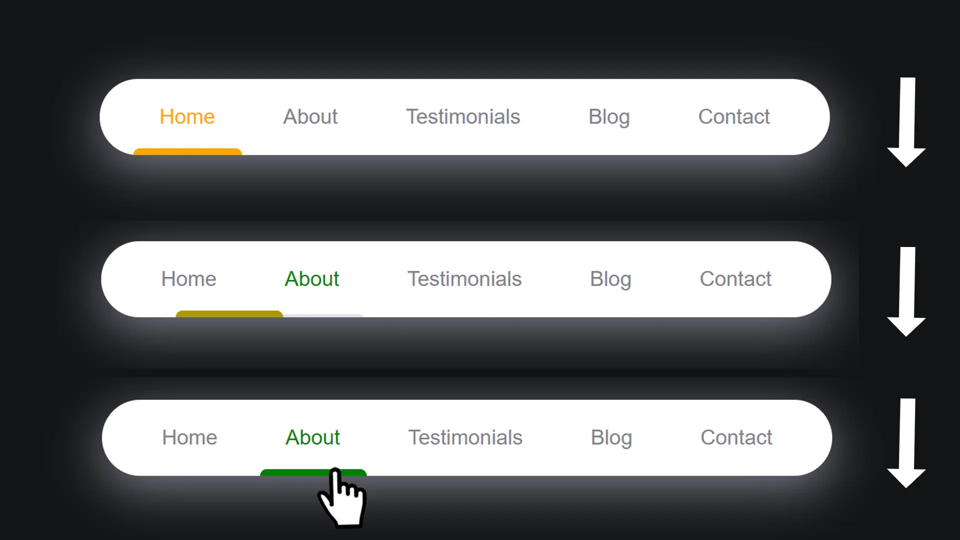 Create a navigation bar with an animated indicator